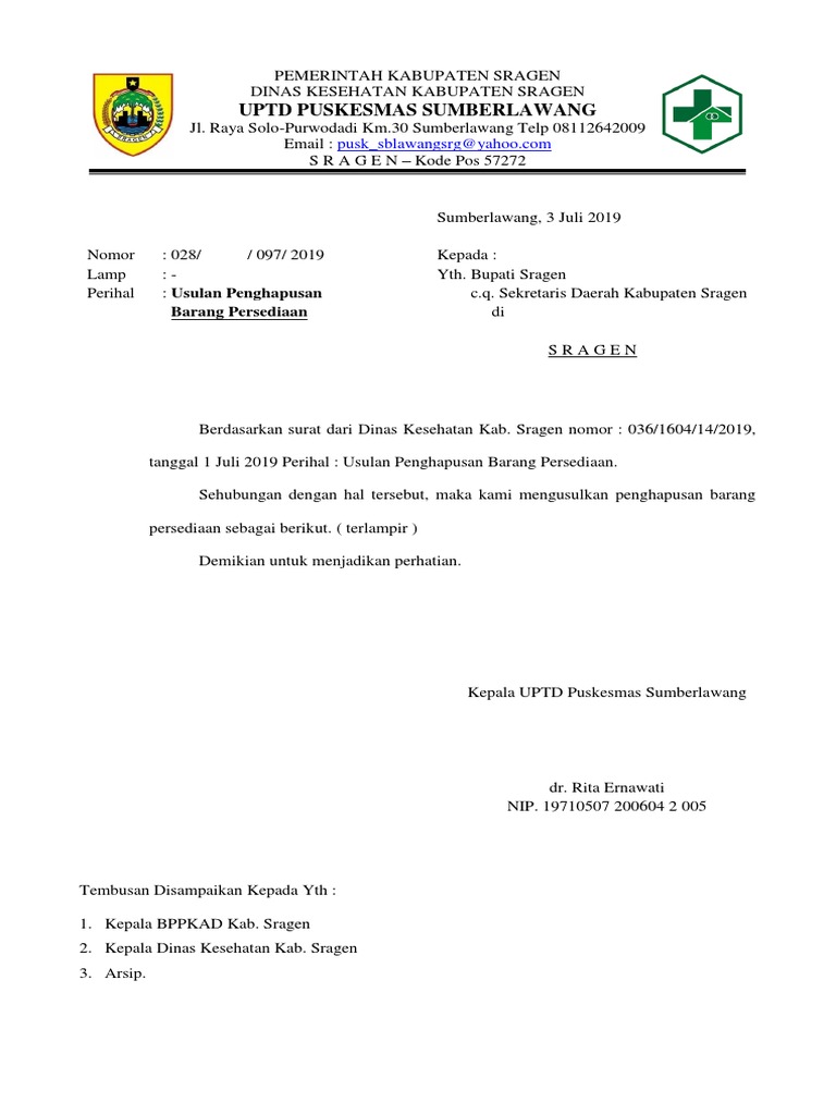 Penghapusan Barang Persediaan 2019 | PDF