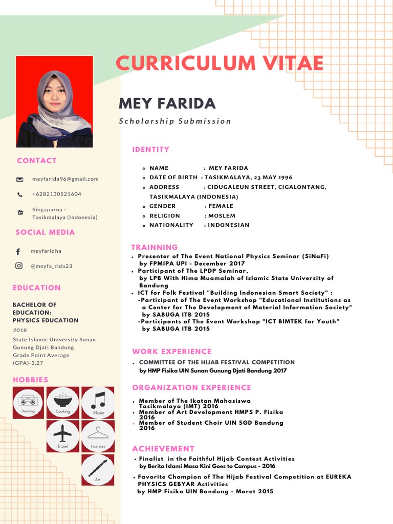 Curriculum Vitae: Mey Farida | PDF | Religion And Belief