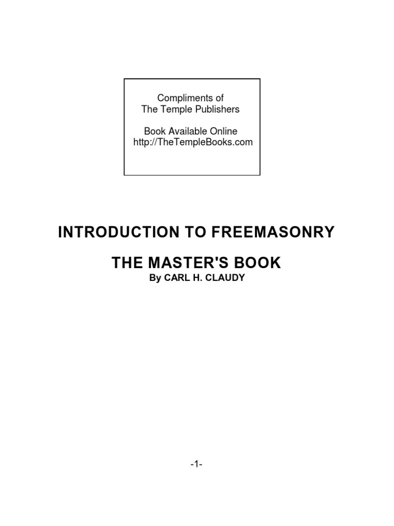 Master Book | PDF | Masonic Lodge | Freemasonry