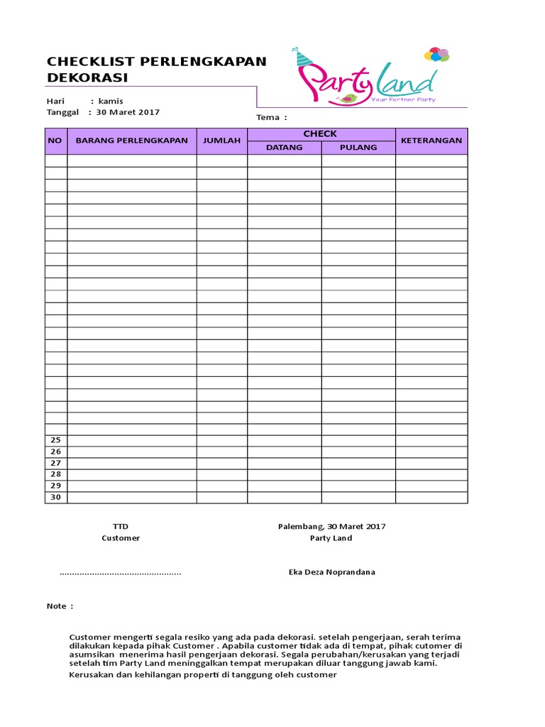 Form Checklist | PDF