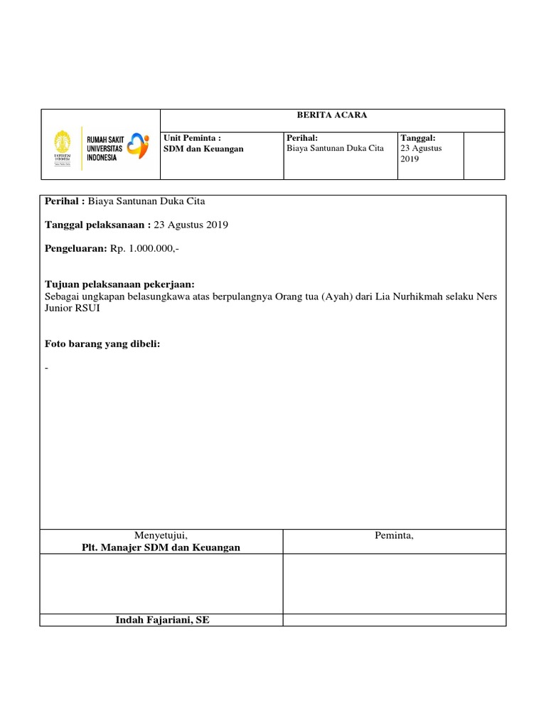 Contoh Form Klaim | PDF