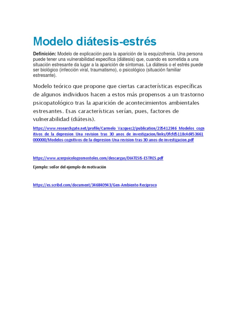 Modelo Diátesis | PDF