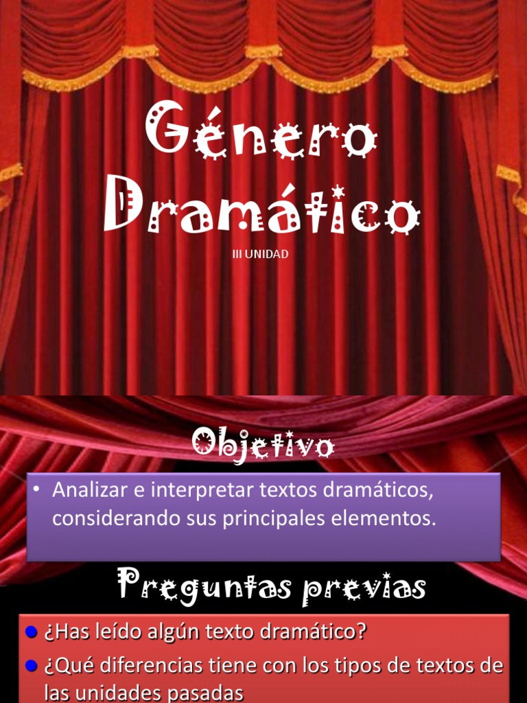 Genero Dramatico | PDF | Teatro | Entretenimiento (general)