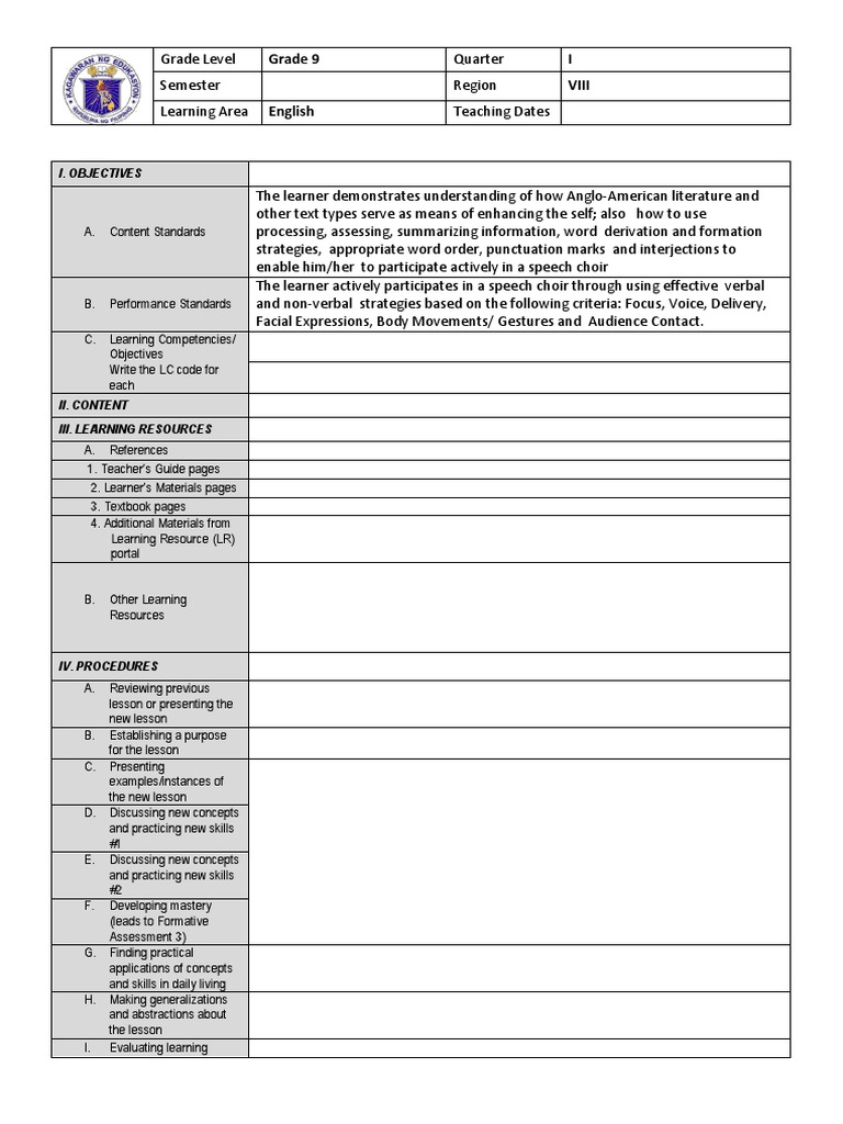 Grade 9 I Viii English | PDF | Learning | Teachers