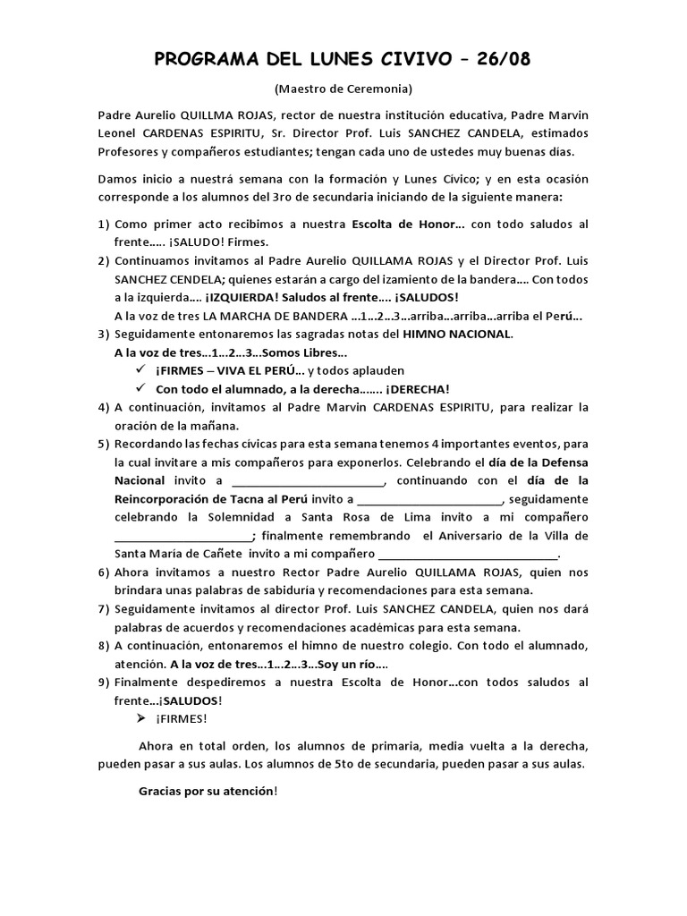 Programa Lunes Civico.