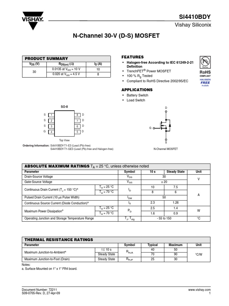 4410 Schematics | PDF | Field Effect Transistor | Mosfet