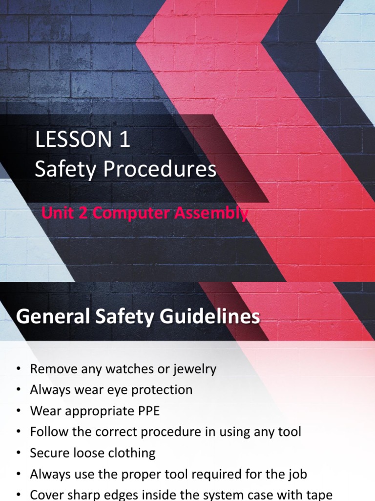 Computer Safety Procedures | PDF | Electrostatic Discharge | Materials