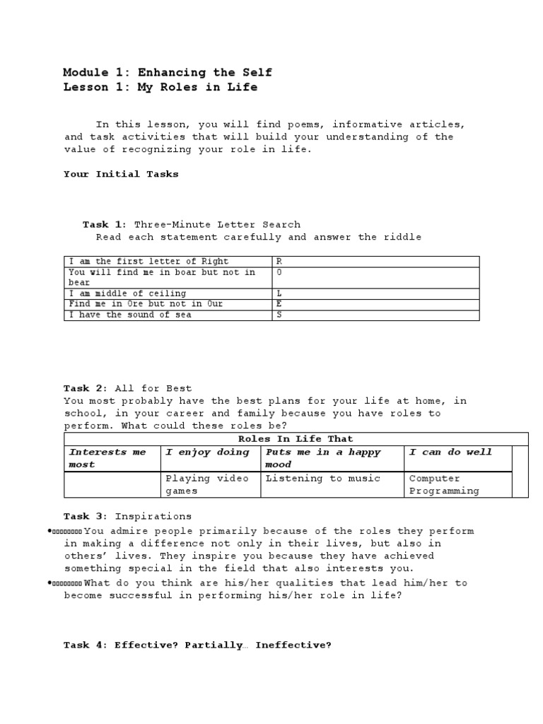 Module 1 English 9 | PDF | Career & Growth | Self-Improvement