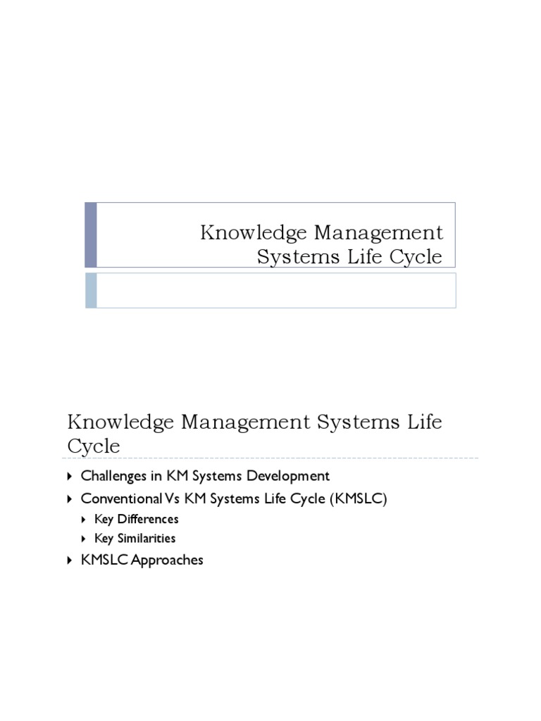KM Life Cycle New | PDF | Life Cycle Assessment | Software Prototyping