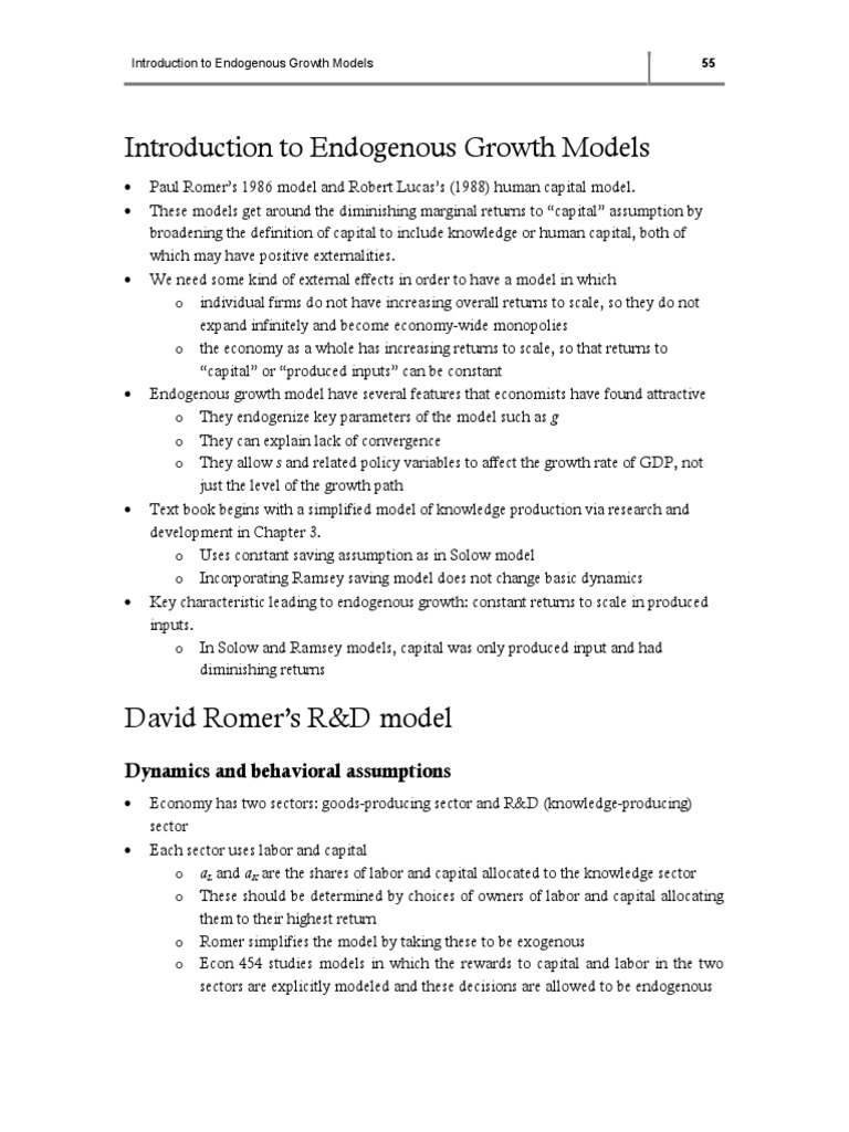 Analysis of a Two-Sector Endogenous Growth Model with Knowledge and ...