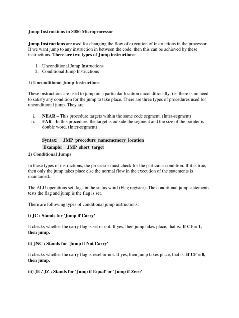 Branching Instructions | PDF | Subroutine | Array Data Structure