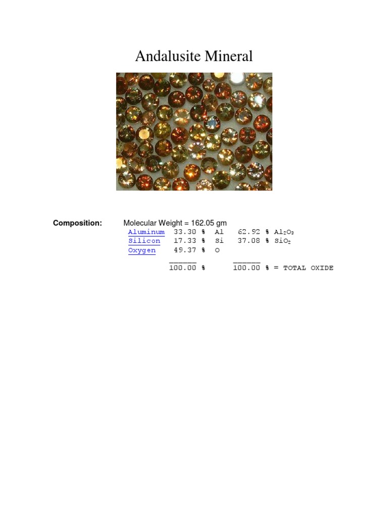 Andalusite Mineral: Composition | PDF