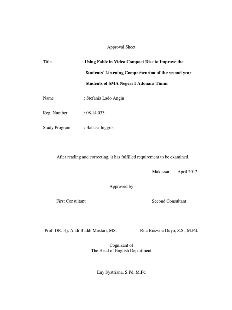 Approval Sheet | PDF