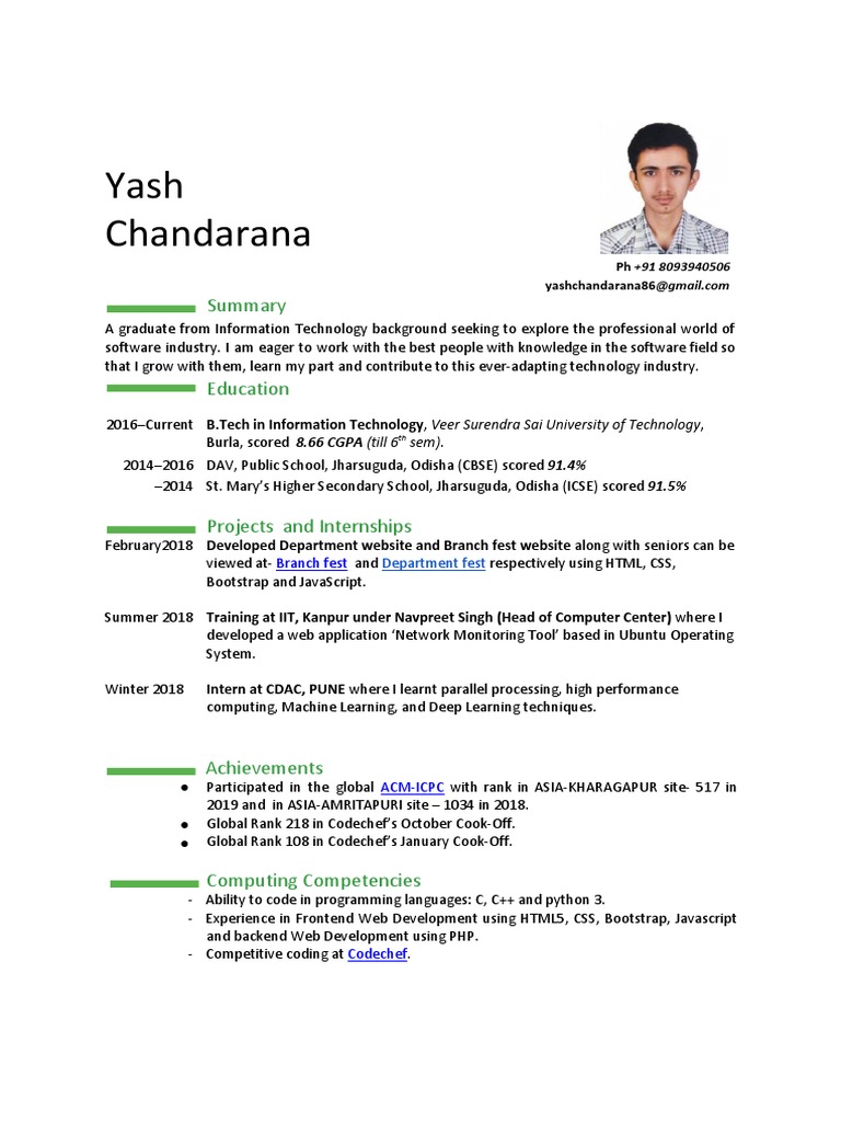 Yash Chandrana - Resume | PDF