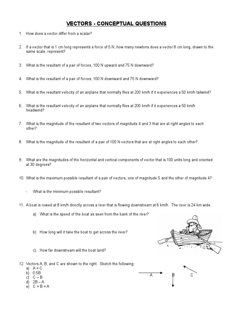 Conceptual Questions | PDF | Euclidean Vector | Linear Algebra