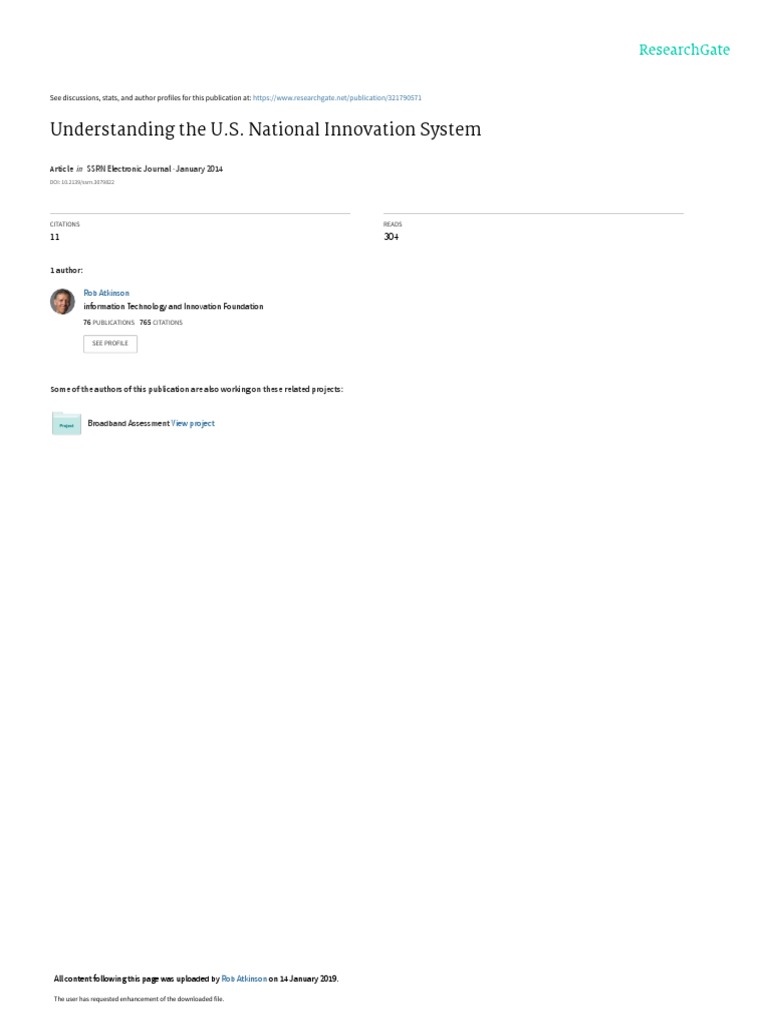 2014 Understanding Us Innovation System | PDF | Venture Capital ...