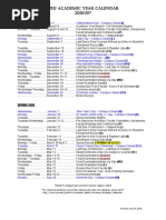 Taylor University 5-Year Academic Calendar | PDF | Academic Term ...