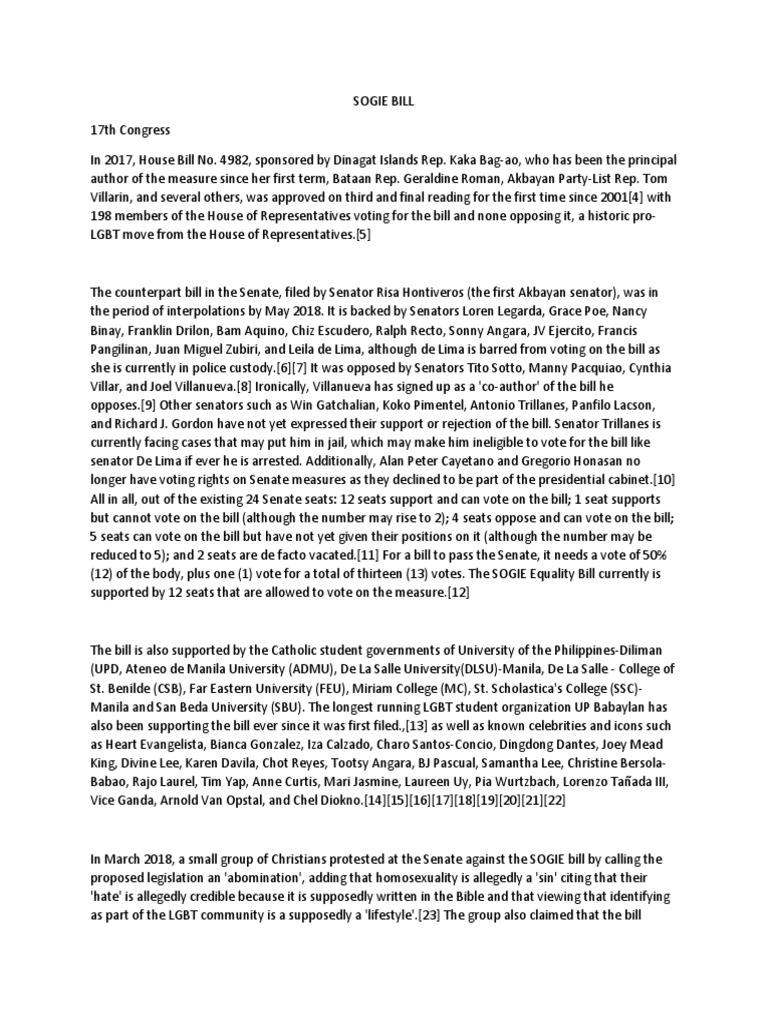 Sogie Bill | Philippines | Government