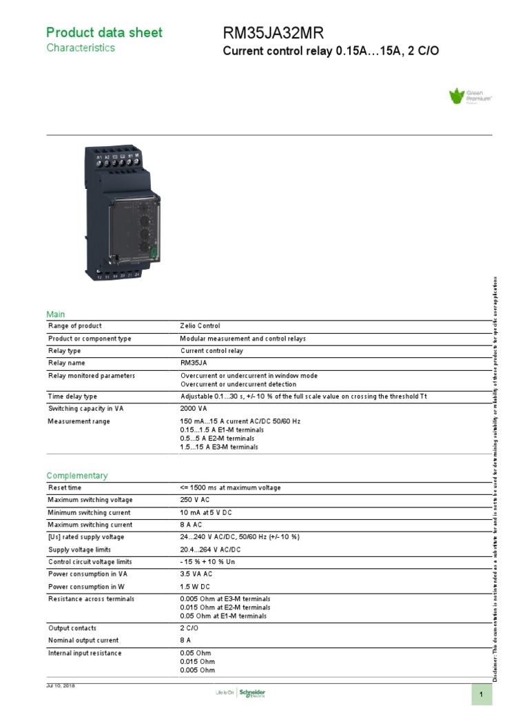 RM35JA32MR: Product Data Sheet | PDF | Relay | Alternating Current