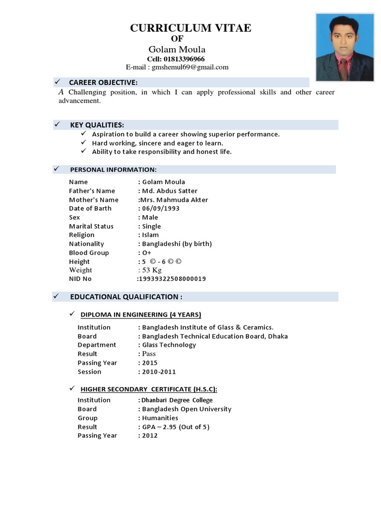 Curriculum Vitae: Golam Moula | Download Free PDF | Behavior Modification | Learning