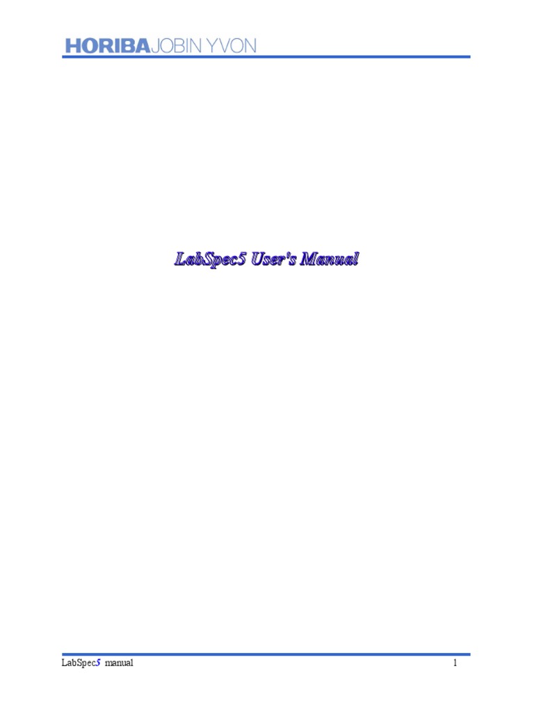 LabSpec v5 User Manual PDF | PDF | Icon (Computing) | Button (Computing)