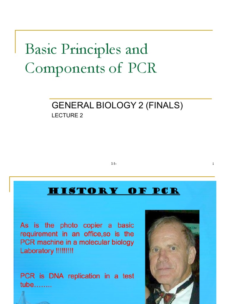 Basic Principles and Components of PCR | PDF | Nucleic Acid ...