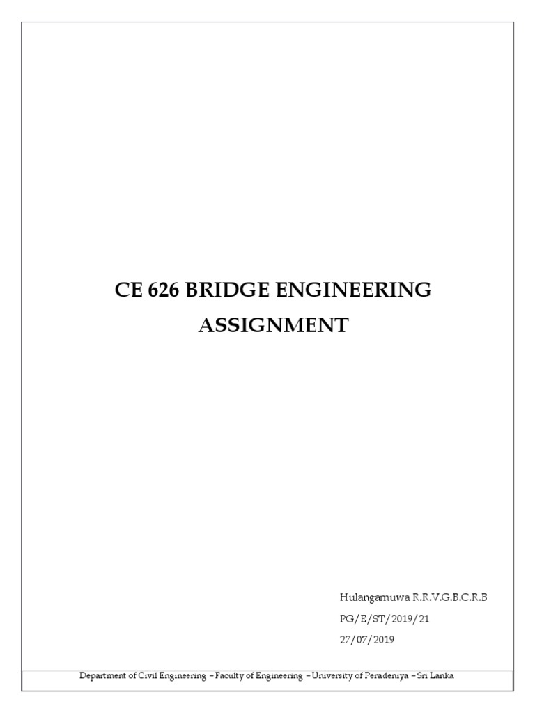 Bridge Engineering Assignment Report | PDF | Young's Modulus | Beam ...