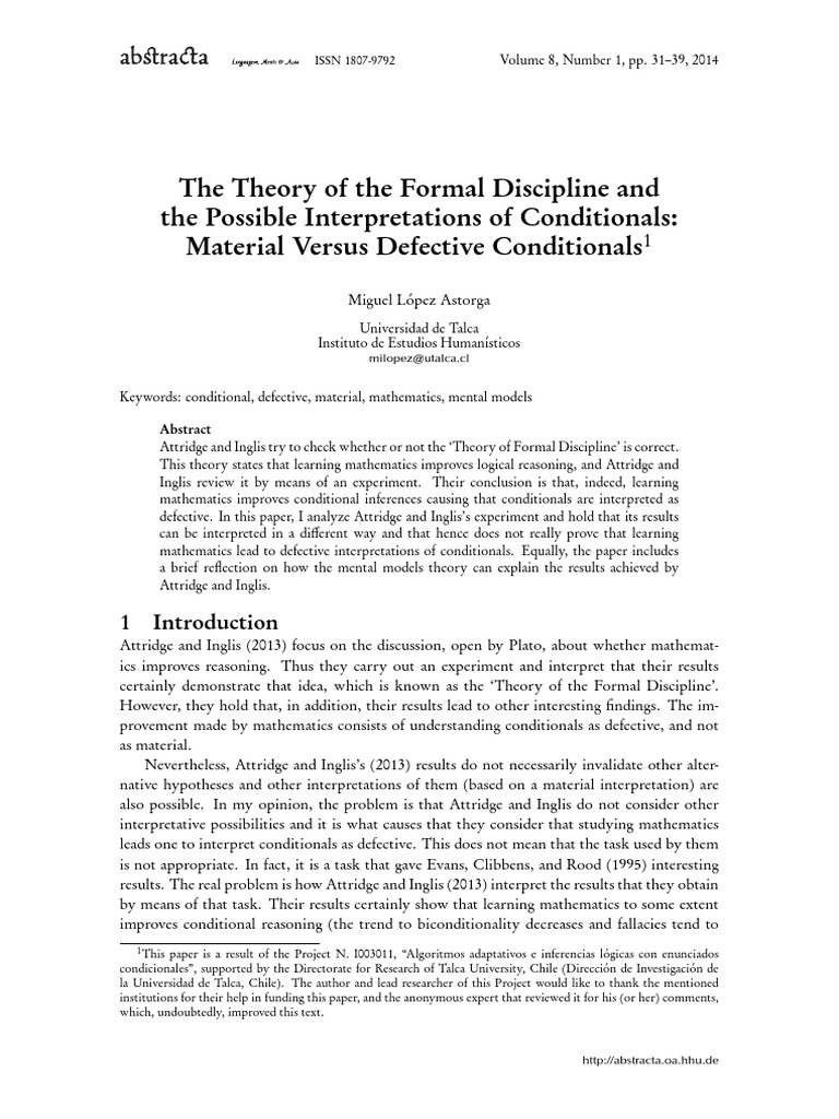 Theory of Formal Discipline | PDF | Logical Consequence | Logic