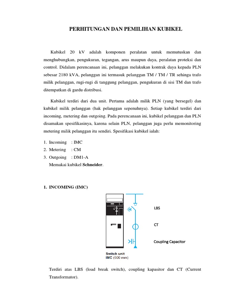 G.perhitungan Dan Pemilihan Kubikel | PDF