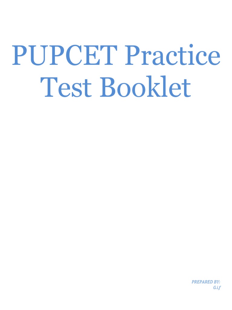 Pupcet Practice Test | PDF | Area