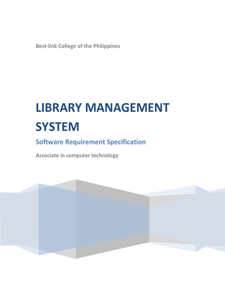 Library Management System: Software Requirement Specification | PDF ...