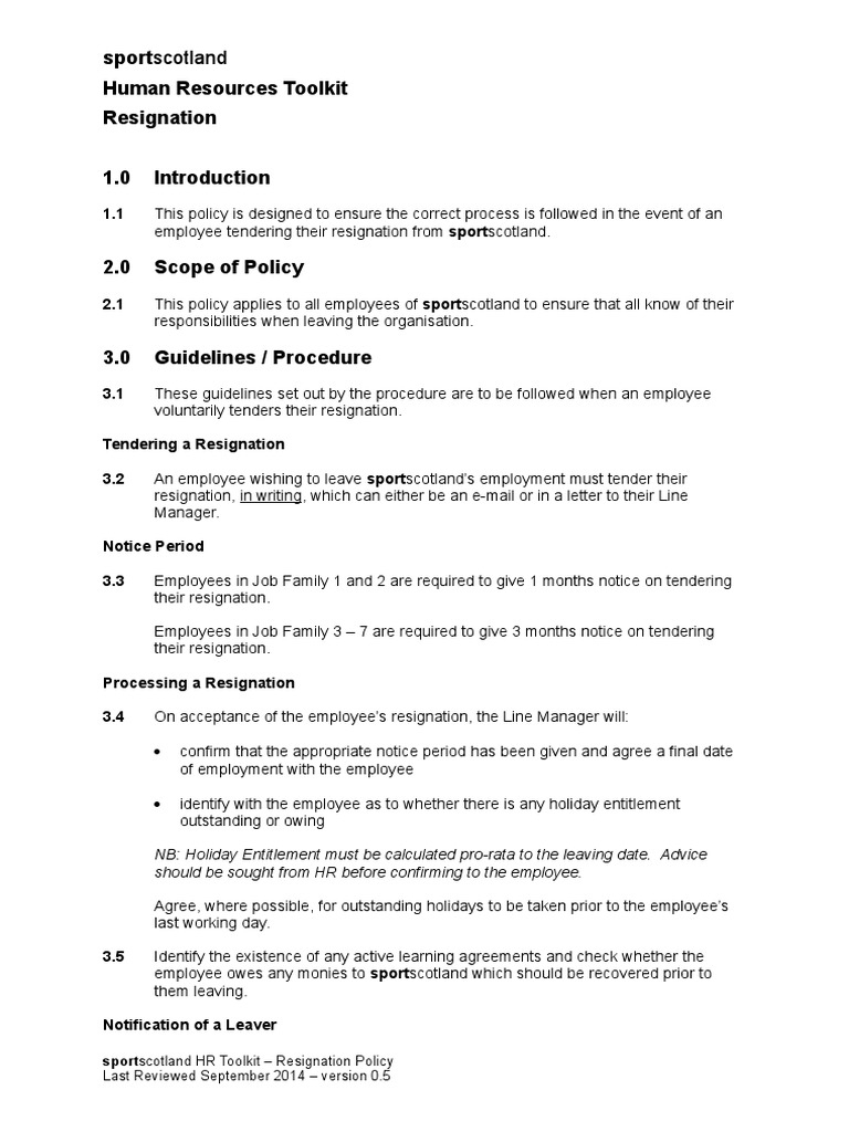 One Month Notice Period Letter Format | PDF | Human Resources | Employment