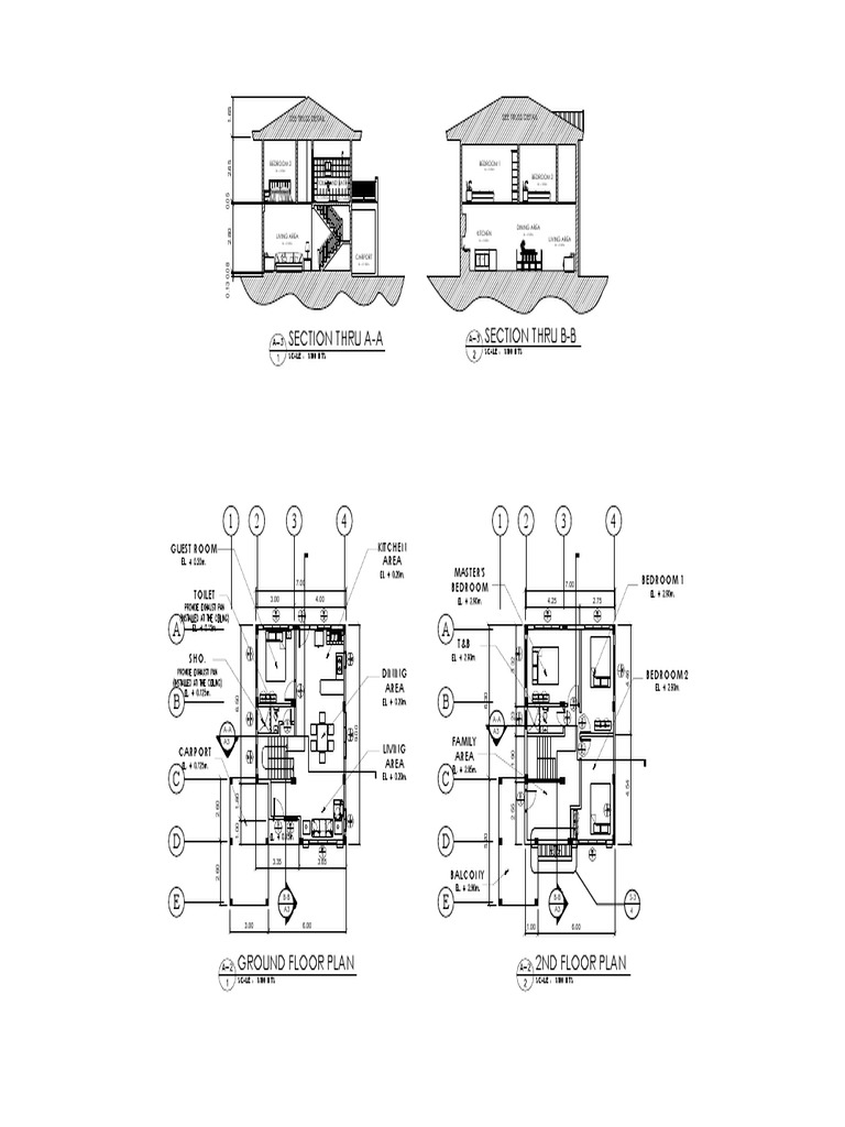 Residential Building Section Plans | PDF | Home | Residential Buildings
