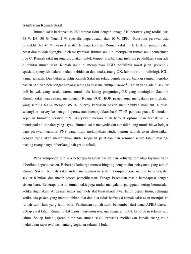 Analisa SWOT Rumah Sakit | PDF