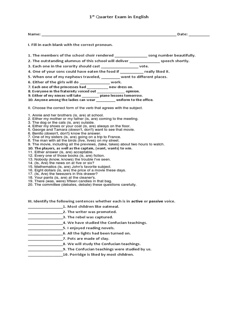 1st Quarter Exam in English 8 | PDF | Language Mechanics | Linguistic ...