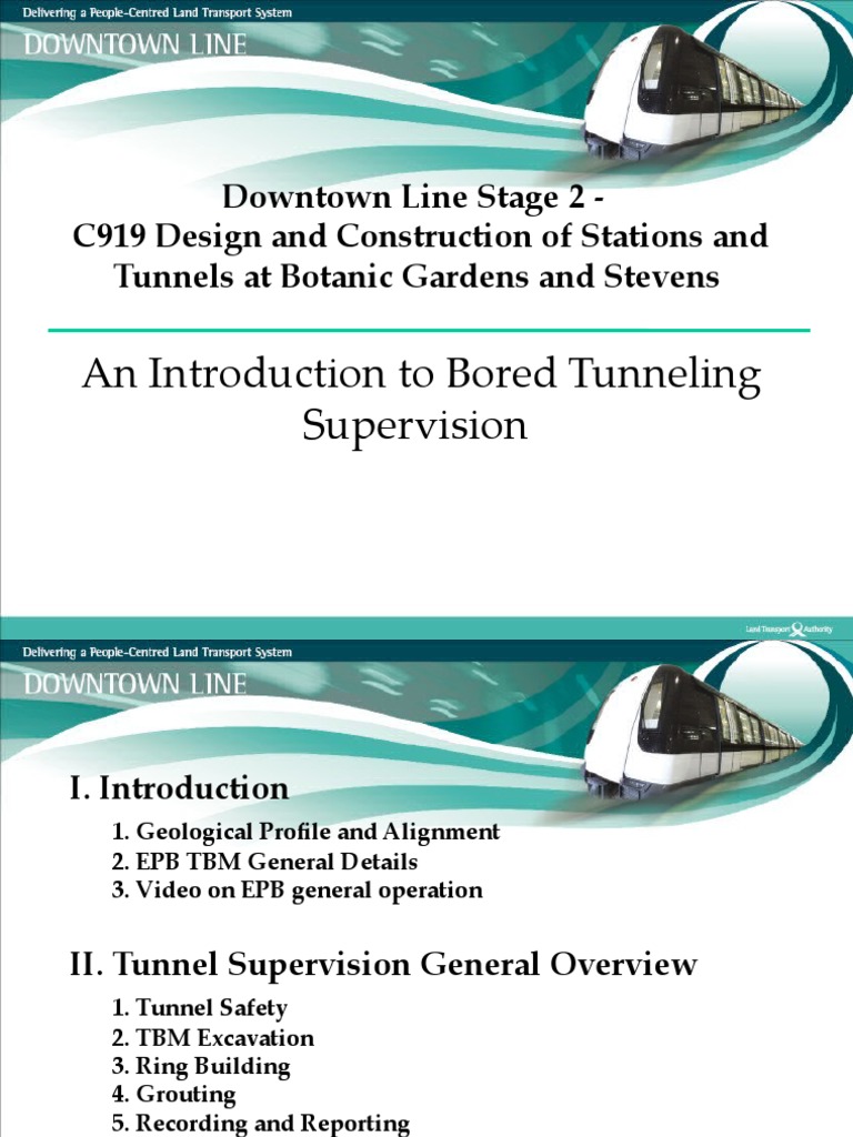 An Introduction To Bored Tunnelling Supervison | PDF | Tunnel | Nature