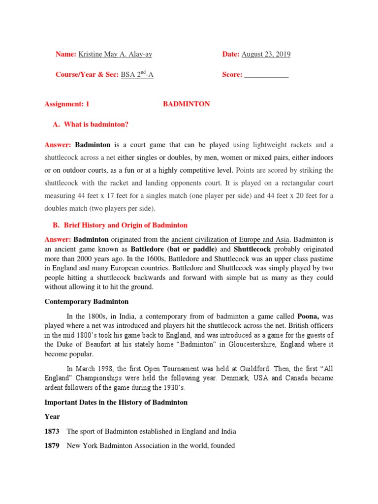 Fundamental Badminton Skills Overview | PDF | Racquet Sports | Hobbies