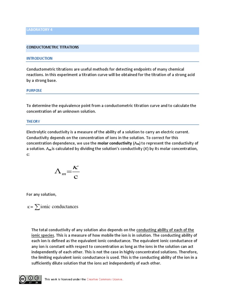 NANSLO-Conductometric Titrations RWSL | PDF | Titration | Chemistry