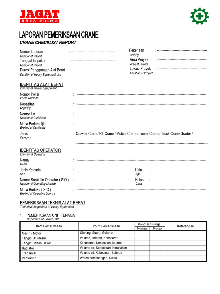 Crane Inspection | PDF