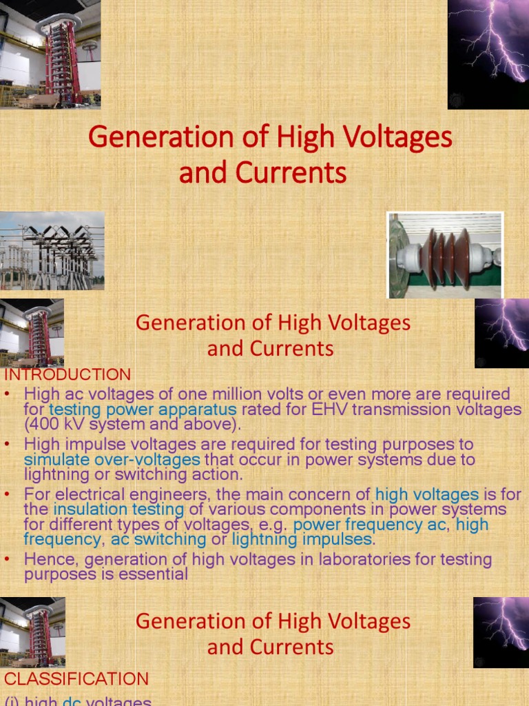 Generation of High Voltages and Currents | PDF | Rectifier | Capacitor