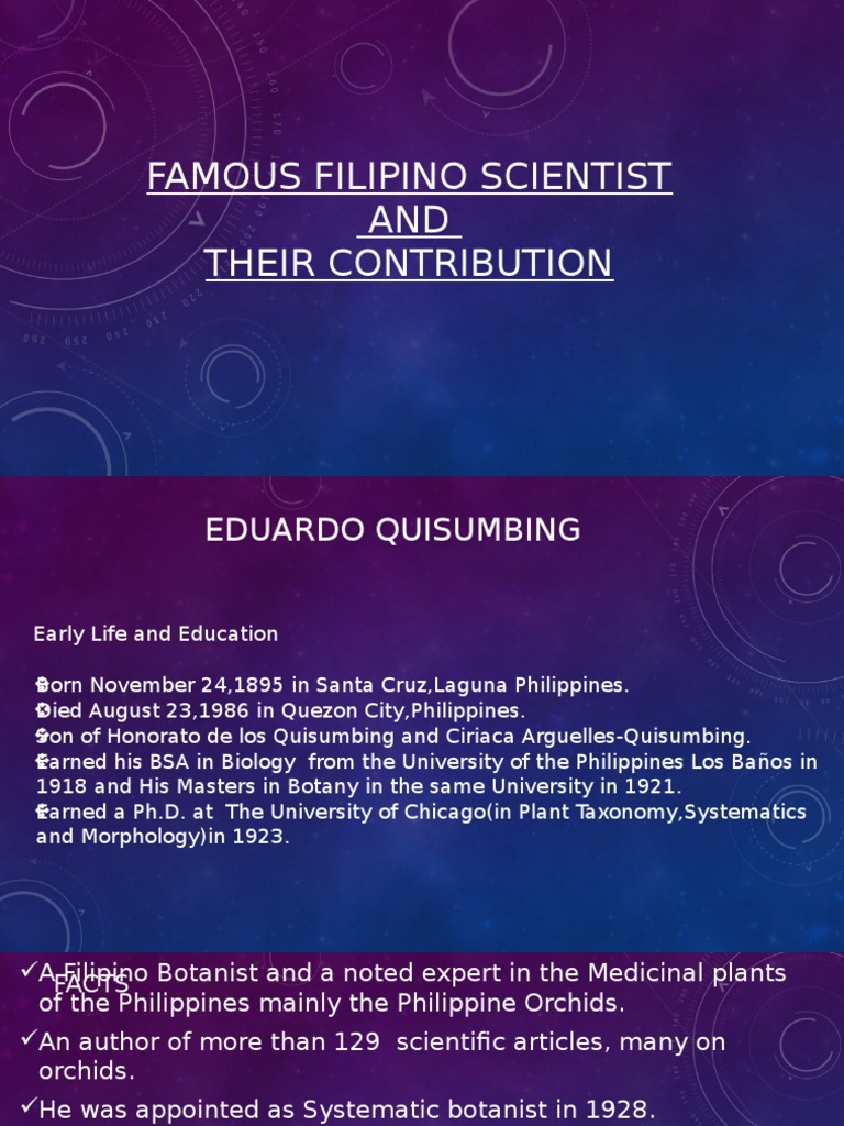 Portraits of Excellence: Famous Filipino Scientists and Their ...