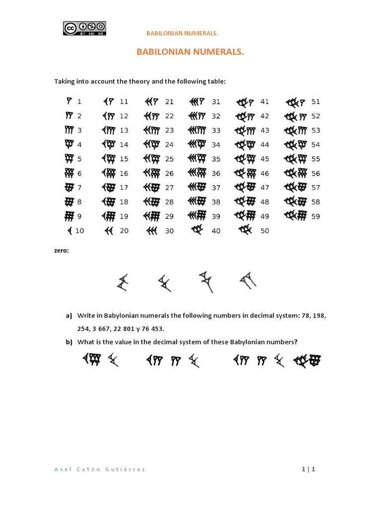 Exercises Babilonian Numerals | PDF | Finance & Money Management ...