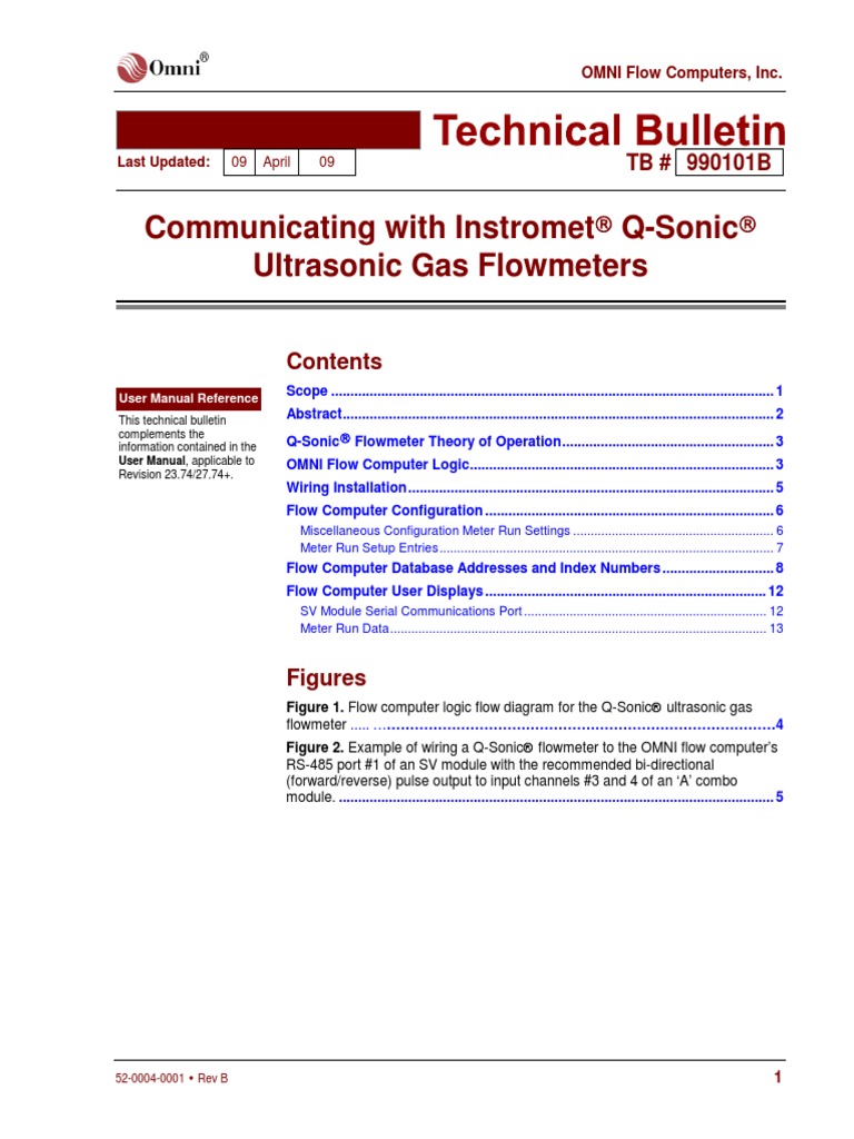 Communicating With Instromet Q-Sonic Ultrasonic Gas Flowmeters ...