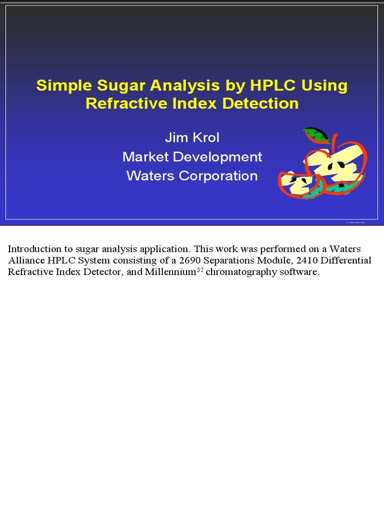 Sugar Analysis by HPLC | PDF | Sucrose | Fructose