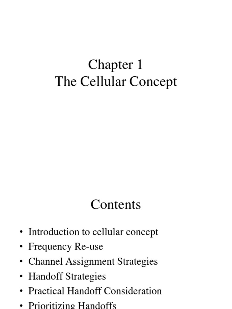 Unit 1 Cellular Concepts | PDF | Cellular Network | Channel Access Method