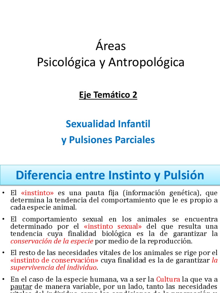 Diferencia entre Instinto y Pulsión | PDF | Abuso Sexual Infantil | La ...