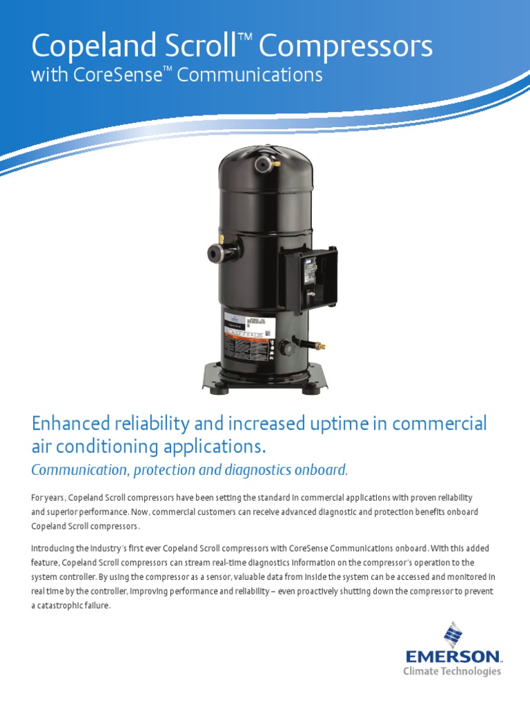 Copeland Scroll Compressors Coresense Communications en Us 160796 | PDF ...