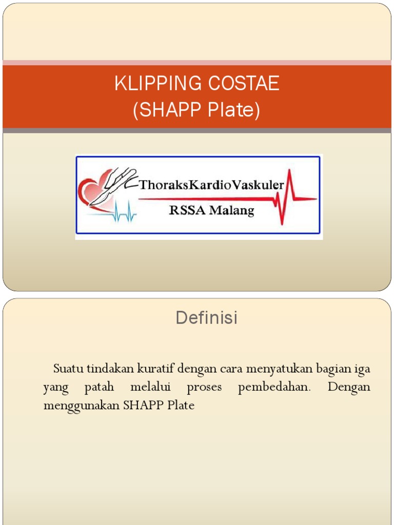 Tindakan Klipping Costae dengan SHAPP Plate | PDF