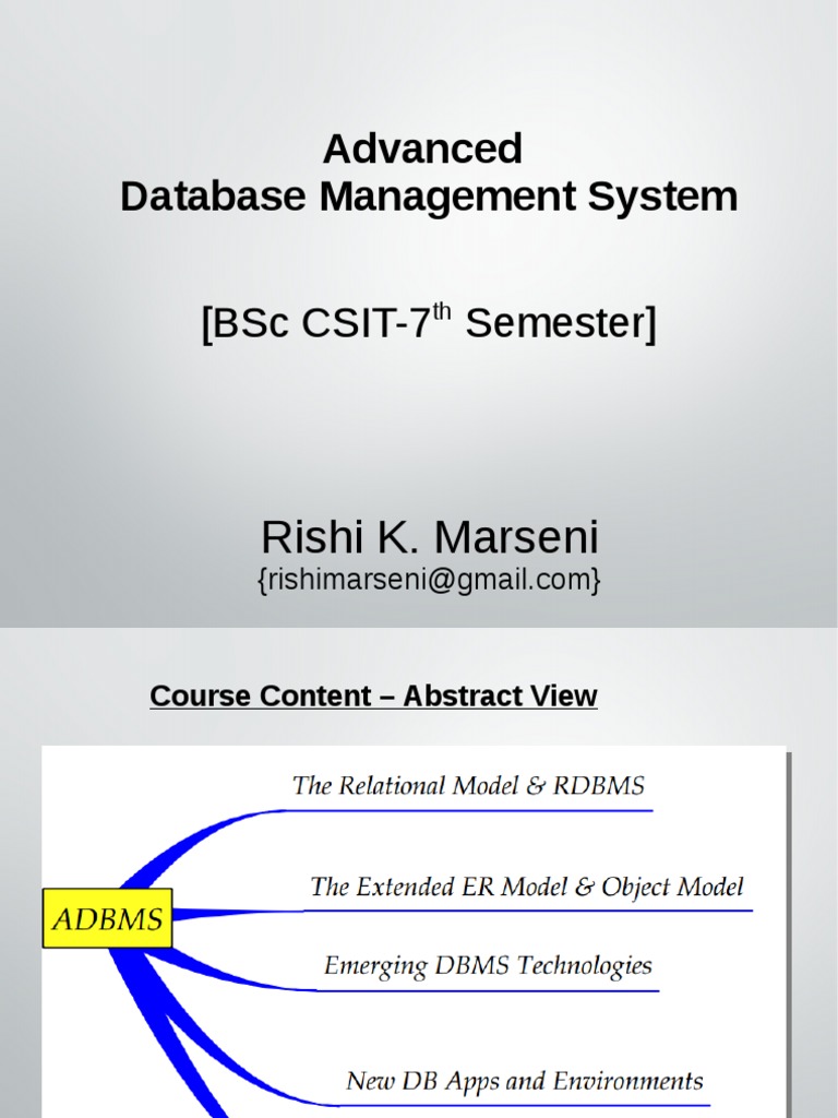 Adbms 11234 Pdf Relational Model Relational Database 