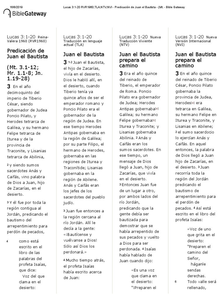 Lucas 3-1-20 | PDF | Juan el Bautista | Cristianismo